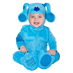 Spirit Halloween Toddler Blue's Clues and You Blue Union Suit Costume | 6m - 12m | Officially licensed | Nick Jr. | Toddler Blue Outfit