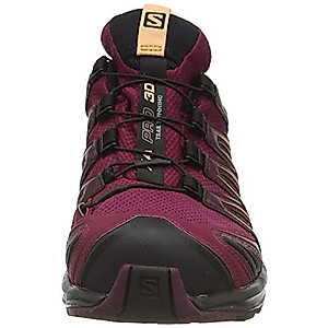 Salomon Women's Trail Running Sneaker, Burgundy Rhododendron Winetasting Cantaloupe, 7.5