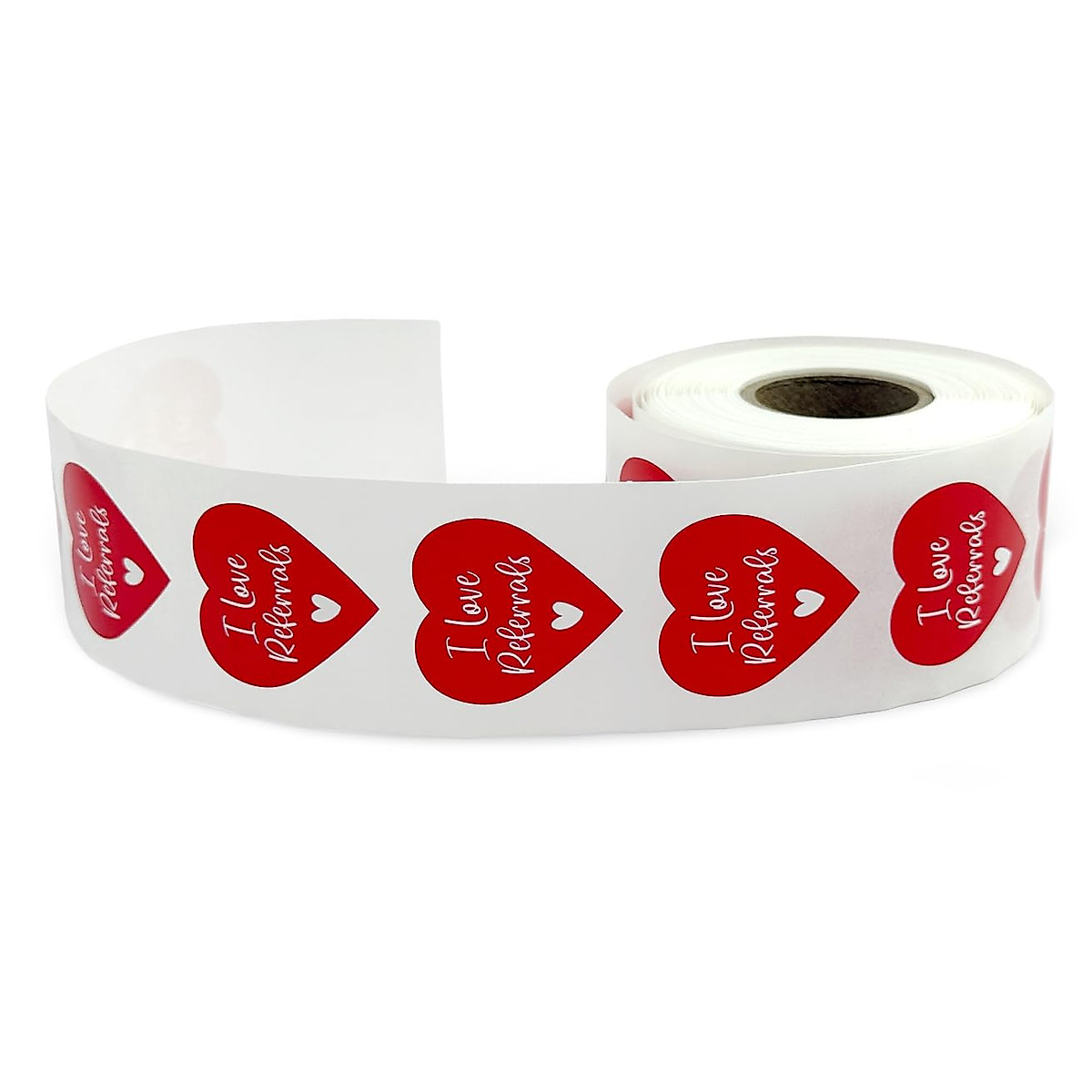 Heart Shaped I Love Referrals Stickers - Great Real Estate Agents and Sales Supplies (Large Heart, I Love Referrals - Red)