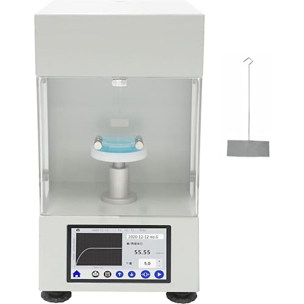 CNYST Surface Tension Measurement Instrument Surface Tension Tester with Platinum Plate Method Test Range 0-1000mN/m Automatic Measurement Machine Built-in Memory Automatic Lifting