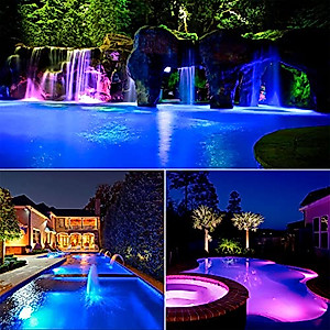 UFOUCUSLLUM Pool Lights for Inground Pools Waterproof 12V 38W IP68 7 RGB Color Changing, Led Pool Lights for Inground Pool with Remote Controller, Pool Lights for Inground Pool Light Fixture