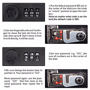 KYODOLED Locking Wall Mount Mailbox, Mail Boxes with Combination Lock for Outside, Security Drop Box with Code,12.4H x 8.54L x 3.35W Inches, White
