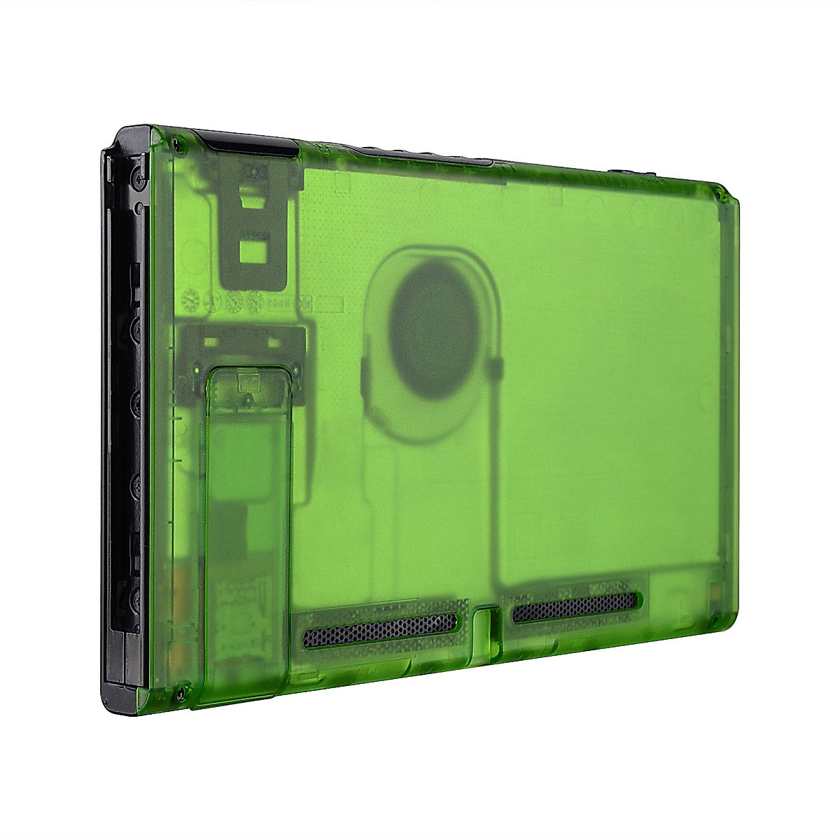 eXtremeRate Back Plate for Nintendo Switch Console, NS Joycon Housing Shell (D-Pad Version) with Full Set Buttons, DIY Replacement Shell for Nintendo Switch - Transparent Clear Green