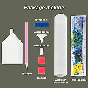 Stalente Diamond Painting Kits for Adults, Rooster 5D DIY Diamond Art Kits for Beginners Round Full Drill Diamond Painting for Home Wall Decoration Gift 12×12inch, Chicken