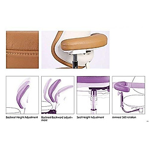 OUBO Brand PU Dark Blue (#4) Medical Dentist's Mobile Chair Doctor and Nurse's Stools with Backrest Armrest