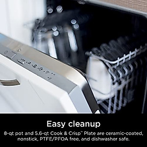 Ninja OS401 Foodi 10-in-1 XL 8 qt. Pressure Cooker & Air Fryer that Steams, Slow Cooks, Sears, Sautés, Dehydrates & More, with 5.6 qt. Cook & Crisp Plate & 15 Recipe Book, Silver