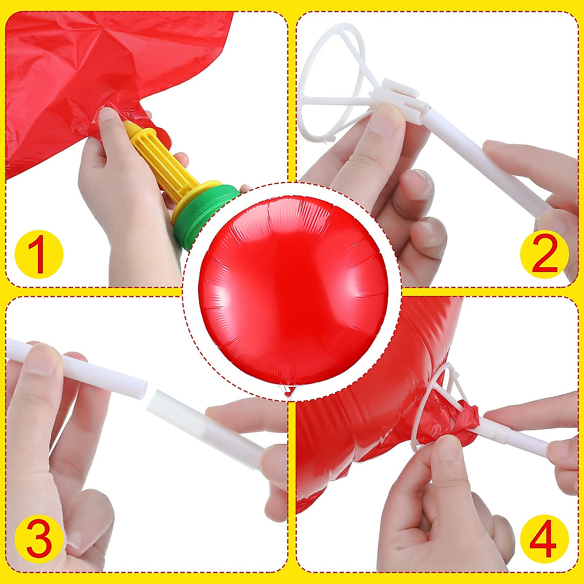 Halloween Decoration Includes 5 Pack Reusable Balloon Kit with Removable Clip and Pole Halloween Prop Halloween Decoration for Halloween Display