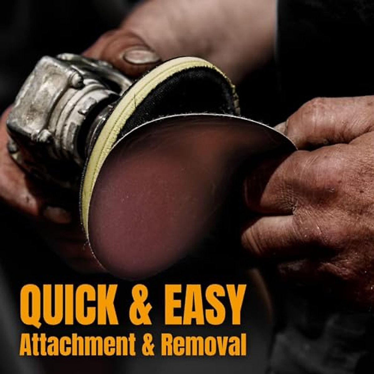 POWERTEC 45204, 40 Grit, 6 Inch 6 Hole Hook and Loop Sanding Discs, Sandpaper for Random Orbital Sander, Air Sander, Pneumatic Sander, Dual Action Sander, 25PK