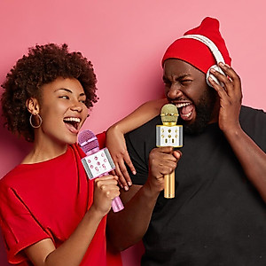 Niskite Birthday Gifts for 3-15 Year Old Girls,Karaoke Microphone for Kids Age 7 8 9 10 11,Popular Toys for 4-15 Year Old Boys Girls Gold