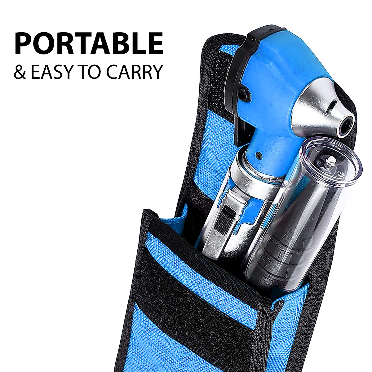 SURGICAL ONLINE Fiber Optic Mini Otoscope Rainbow Many Colors - Pocket Otoscope with Case ENT Diagnostic Set w/Extra Bulb Included (sea Breeze)