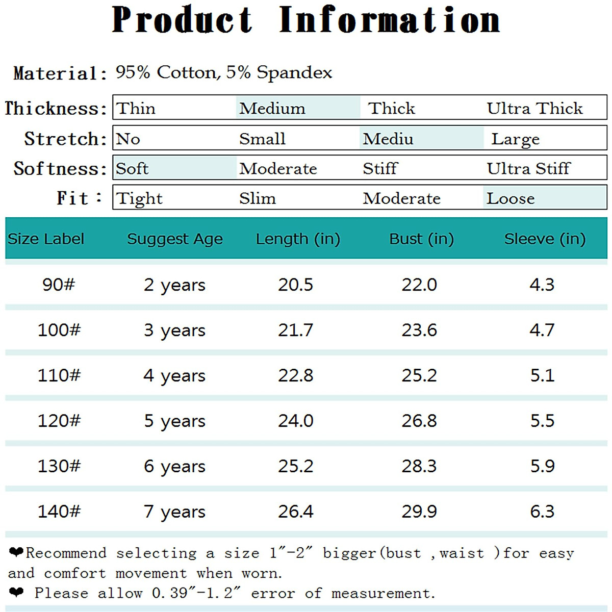 Niyage Toddler Girls Cotton Short Sleeve Dress Loose Casual A-Line Skater Dresses White 130