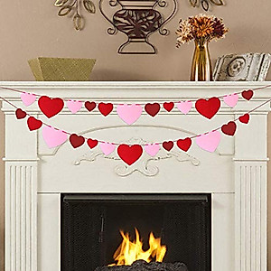 Felt Heart Banner Garland No DIY for Valentine Day Decoration Wedding Party Classroom Decoration