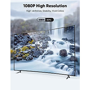 Capshi VGA to VGA Cable 6 Feet, VGA Cable 1080P Full HD Computer Monitor Cable with 15 pin 24k Gold-Plated Male to Male Cord for PC Laptop TV Projector[Aluminum Shell, Nylon Braided]