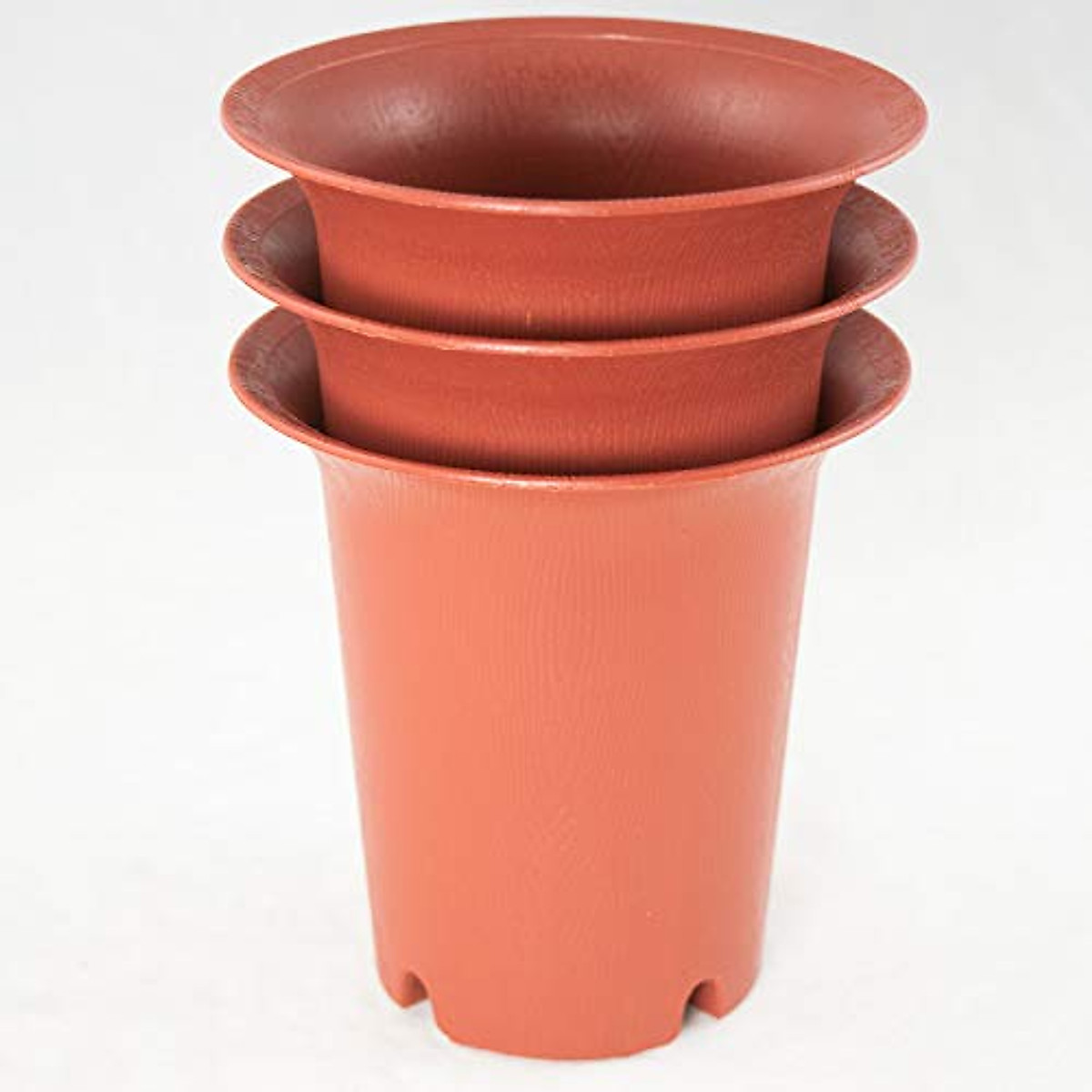 3 Round Cascade Plastic Bonsai Pot, Succulent & Orchid Planter 4.25"