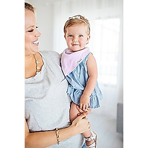 Copper Pearl Baby Bandana Drool Bibs for Drooling and Teething 4 Pack Gift Set Sweetheart, Soft Set of Cloth Bandana Bibs for Any Baby Girl or Boy, Cute Registry Ideas for Baby Shower Gifts