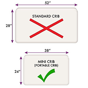 NoJo Little Love Elephant Stroll Dream Big Clouds and Stars with Chevron Border 3 Piece Nursery Mini Crib Bedding Set - Comforter, and Two Fitted Mini Crib Sheets