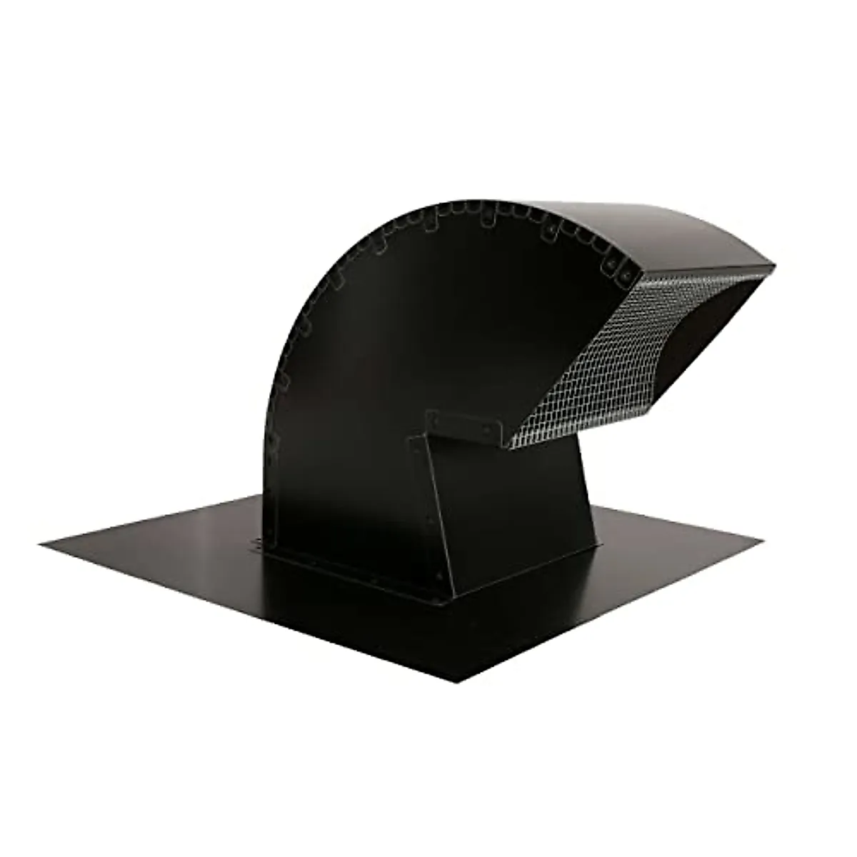 Goose Neck Painted Exhaust Roof Vent (10 Inch, Black)