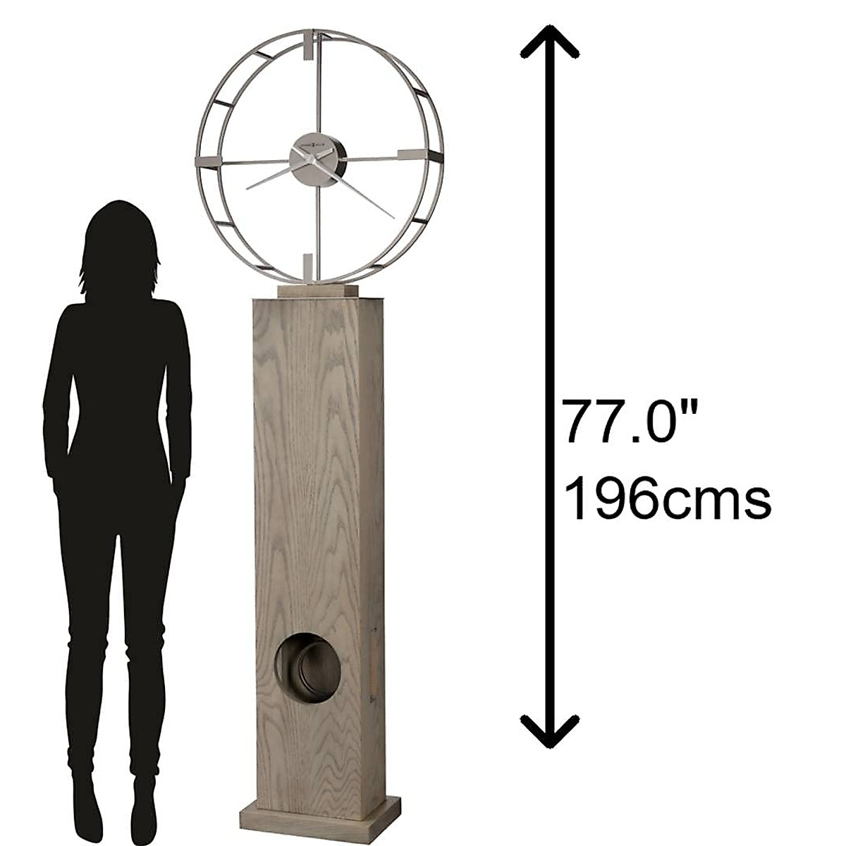 Howard Miller Ava Floor Clock, Seaside Grey