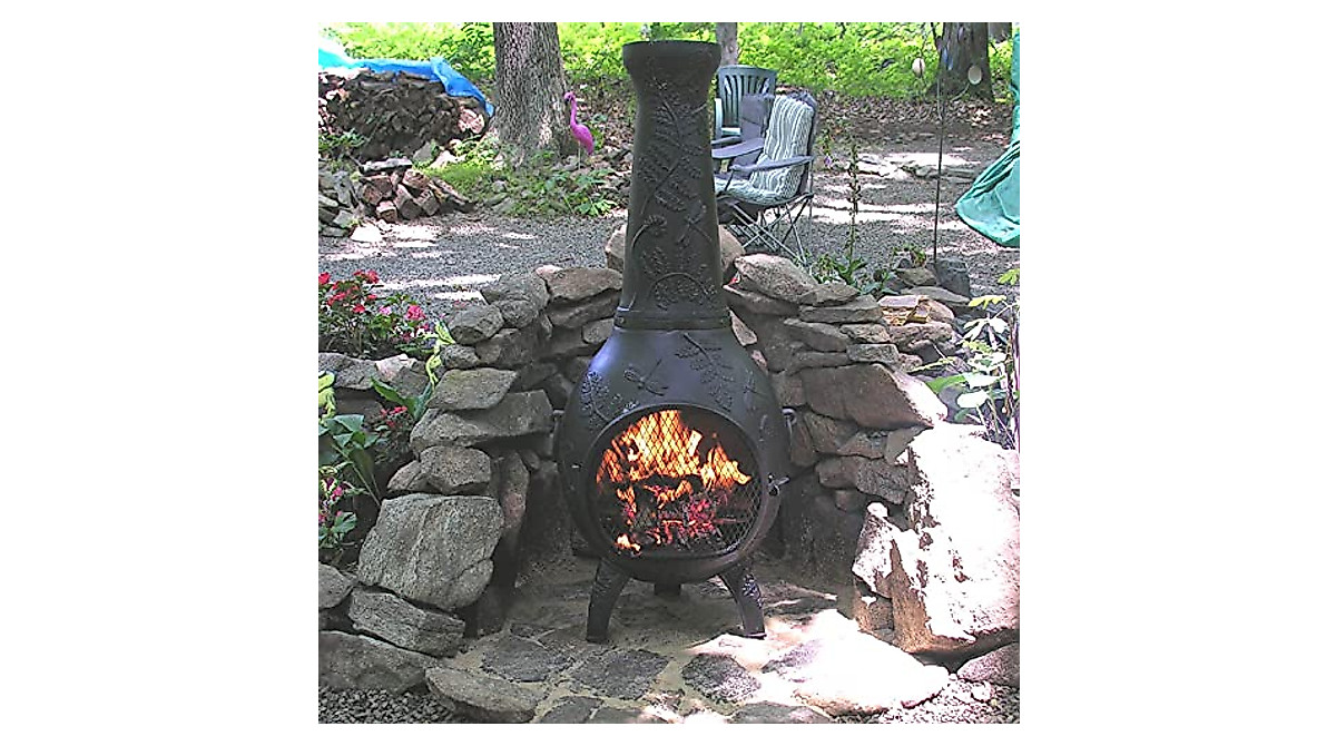 Blue Rooster Dragonfly Chiminea: Stylish & Rust-Free