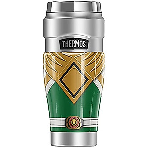 THERMOS Power Rangers Green Ranger STAINLESS KING Stainless Steel Travel Tumbler, Vacuum insulated & Double Wall, 16oz