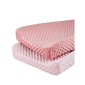 Simple Joys by Carter's Unisex Kids' Cotton Changing Pad Covers, Pack of 2, Blush/Pink, One Size