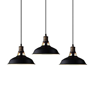 CLAXY Ecopower Industrial Metal Barn Pendant Light 3 Pack