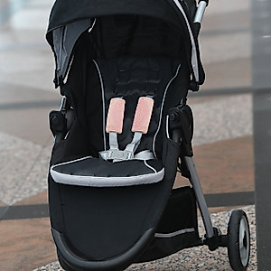 Travel Bug Baby 2 Piece Car Seat Strap Cover Teether Set (Pink)