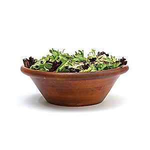 Lipper International Cherry Finished Round Rim Serving Bowls with Server Utensils, 7-Piece Set, Assorted Sizes