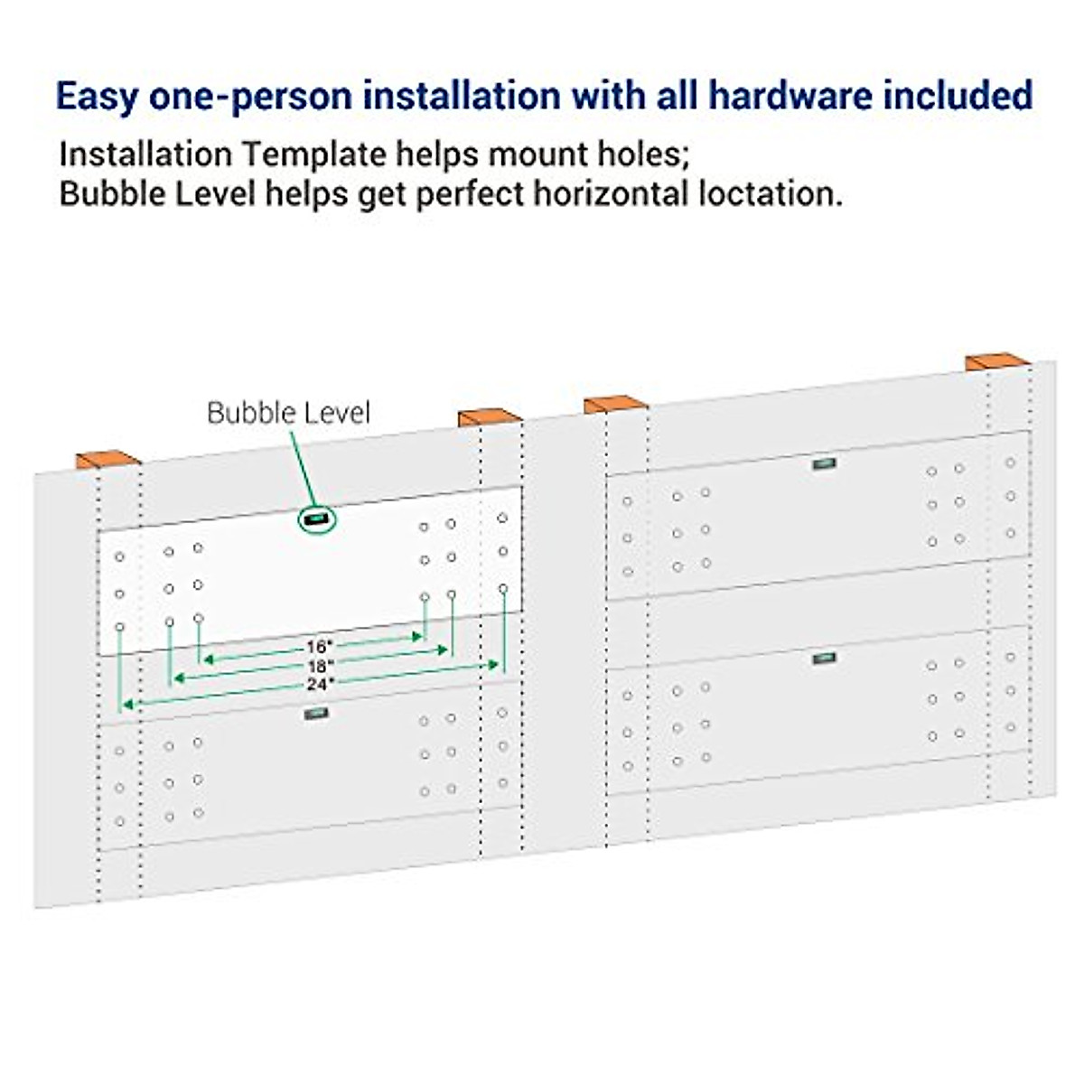 FLEXIMOUNTS 2' x 6' Black 2-Pack 2x6ft 24-inch-by-72-inch Wall Shelf Garage Storage Rack, 24" x 72"