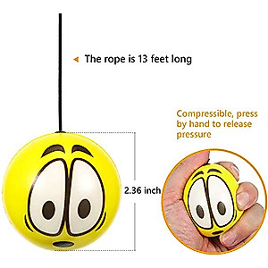 Frienda 2 Sets Double Garage Parking Aids, Includes 2 Pieces Parking Assist Balls Garage Ball Stopper, 2 Pieces Plastic Cord Locks and 2 Pieces Screw Hooks Garage Parking Indicators for Car Parking