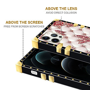 Yuning419 Butterfly Diamond Case for iPhone 13 Pro Max, Luxury Soft TPU Shockproof Protective Hard PC Case