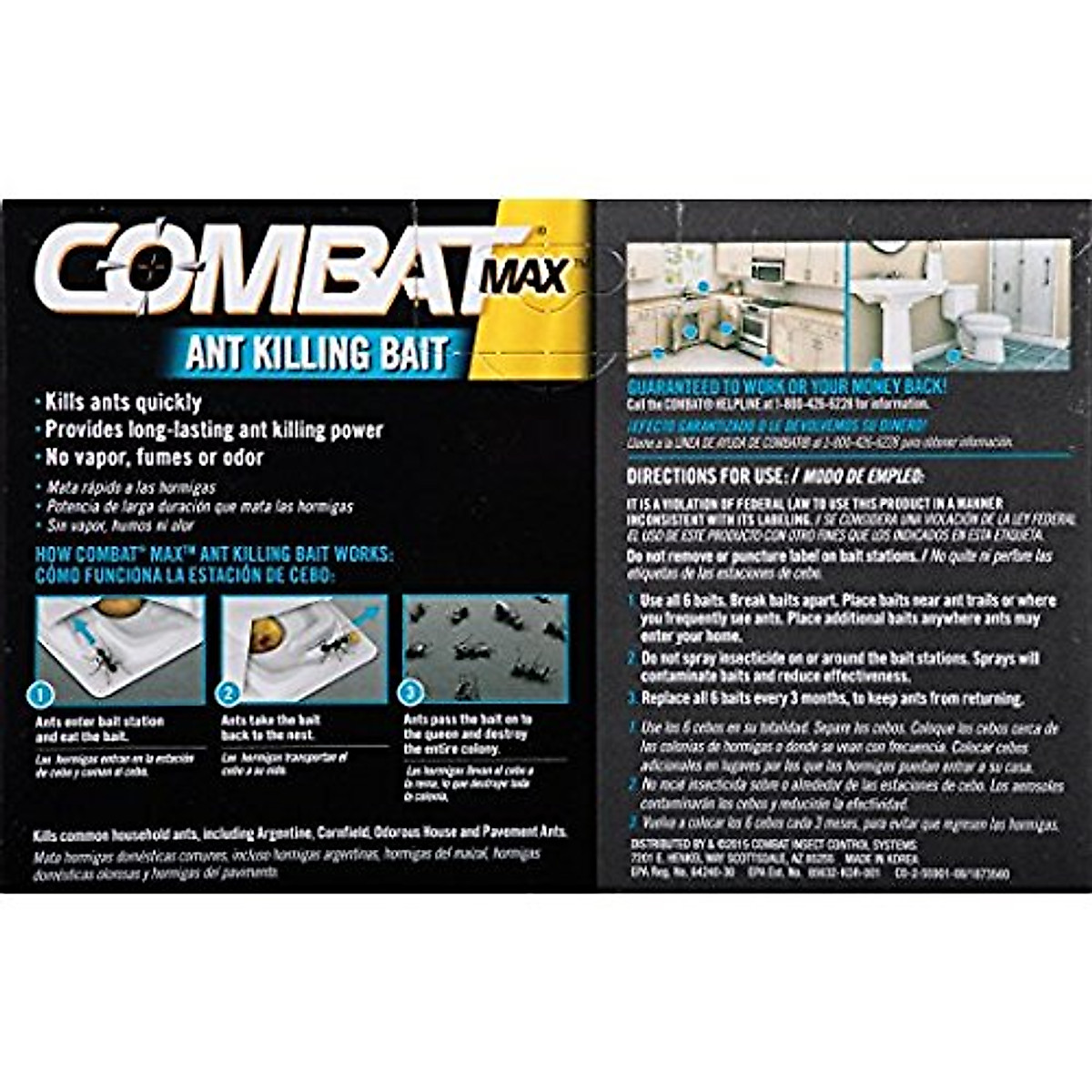Combat Quick Kill Ant Killer, 6 Count (Net Wt 0.21oz), Pack of 1