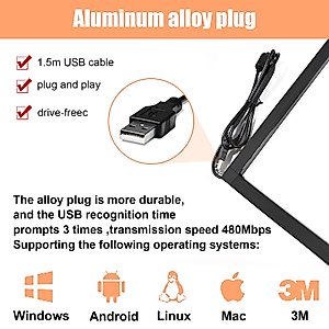 Senisway 43 Inch Interactive 20 Points Multi-Touch Infrared Touch Screen Overlay, IR Touch Screen Panel, Infrared Touch Frame USB Free Driver HID Compatible