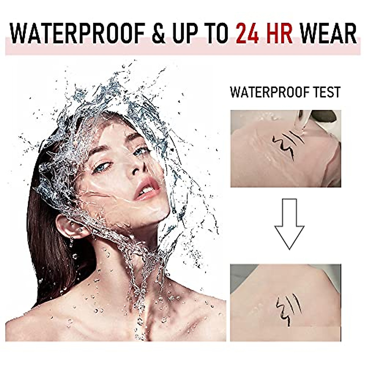 CRINSLY 2022 Upgraded Black Eyelash Glue Pen Self-Adhesive 2 in 1 Eyeliner for Normal False Lashes Long-Lasting Eye Liner for Sensitive Eyes Quick Drying Waterproof Strong Hold Latex-Free Eye Makeup