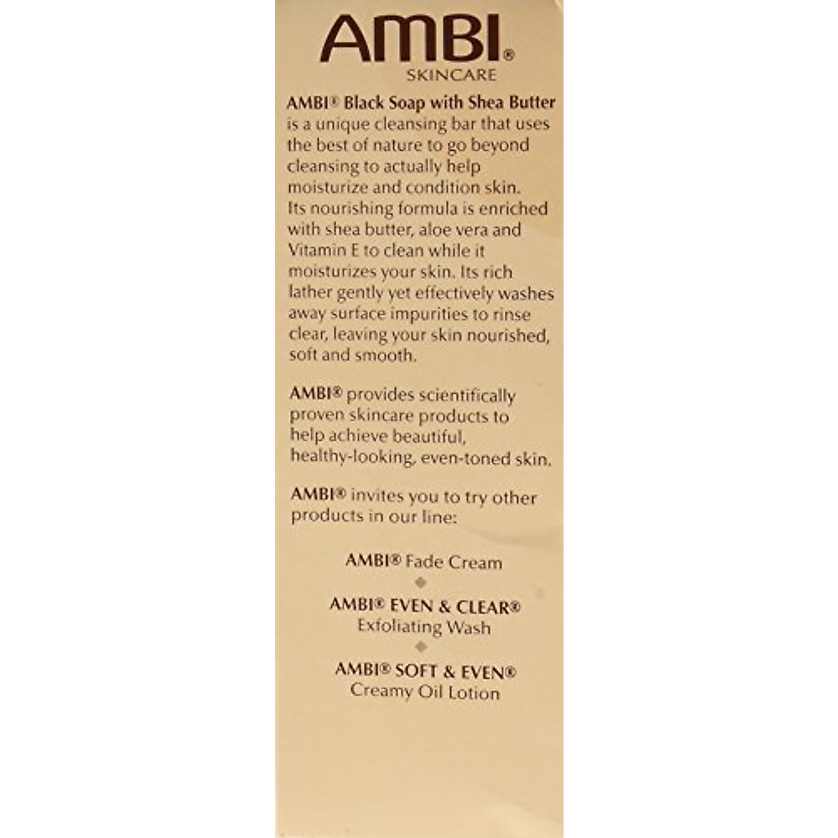 Ambi Skincare Black Soap with Shea Butter, 3.5 Oz (Pack of 2)
