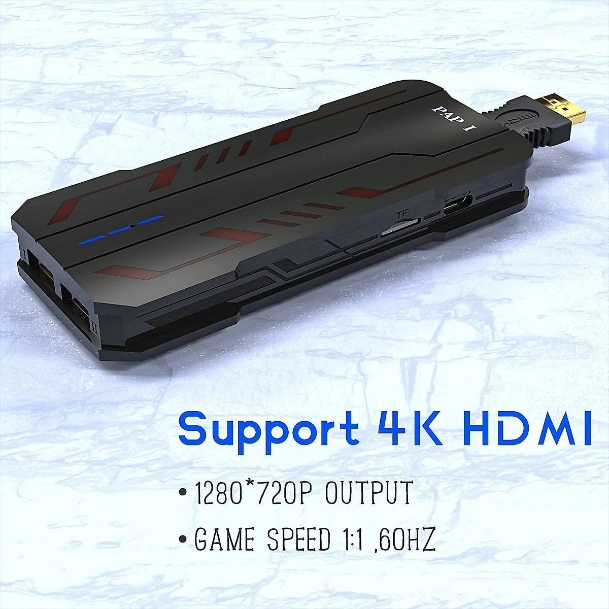 HAIHUANG Handheld Video Game Console PAP1 Retro Game Controller Support 4K HDMI 1280720 P Output Game Speed FPS 1: 1 60HZ 128MB 32GB-TF Card with 4000 Classic Games TF Expansion Maximum to 256GB, LE