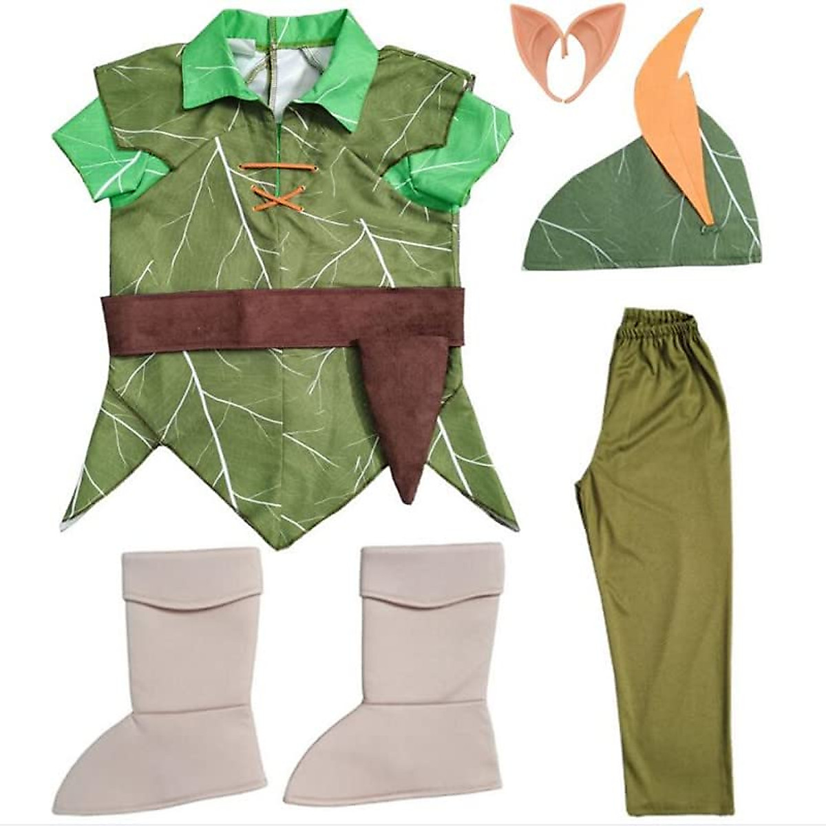 Szytypyl Peter Pan Costume for Boys Fairy ELF Costumes Halloween Outfit Cosplay