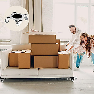 CypherCore Furniture Dolly with 5 Wheels Heavy Duty, Moving Dolly with Lifter Tool 1600 LBS Load Capacity, Carbon Steel Panel Easy Sliders Dolly for Moving Appliances, Sofa, Tables, Refrigerators