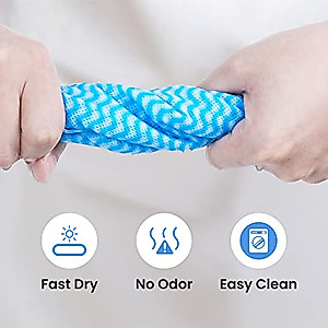 elinnee Reusable Cleaning Cloths Dish Paper Towels, Domestic Cleaning Towels, Multipurpose Quick-Dry Rag Dish Cloths Heavy Duty Handy Wipes for Kitchen 25 Count 14.2"X15.7", Blue