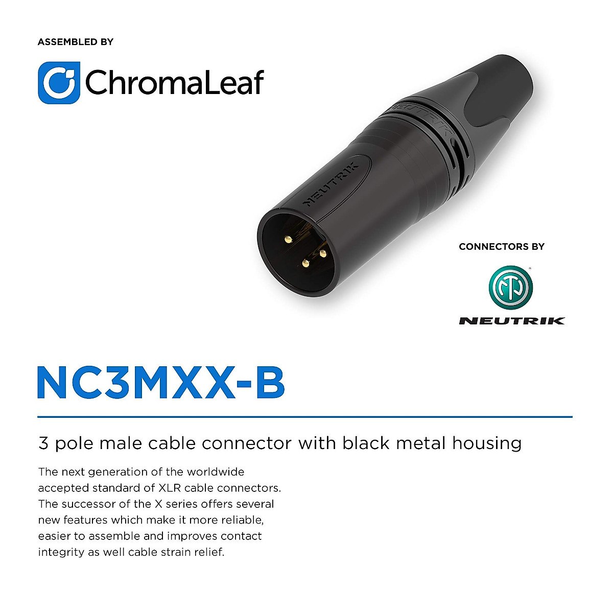 Mogami 2549 Professional Studio Microphone Cable | XLR Male 3-Pin to Right Angle XLR Female 3-Pin | Neutrik Gold | 5 Feet | Black | Assembled in The USA