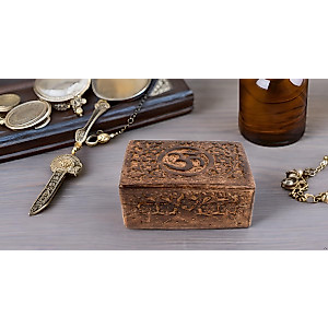 Great Birthday Gift Ideas Handmade Decorative Wooden Jewelry Box Jewelry Organizer Keepsake Box Treasure Chest Trinket Holder Watch Box Storage Lock Box 6 x 4 Inches Housewarming Gift Ideas Men Women