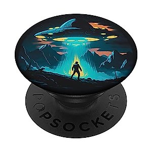 Space UFO Abduction Alien PopSockets Swappable PopGrip