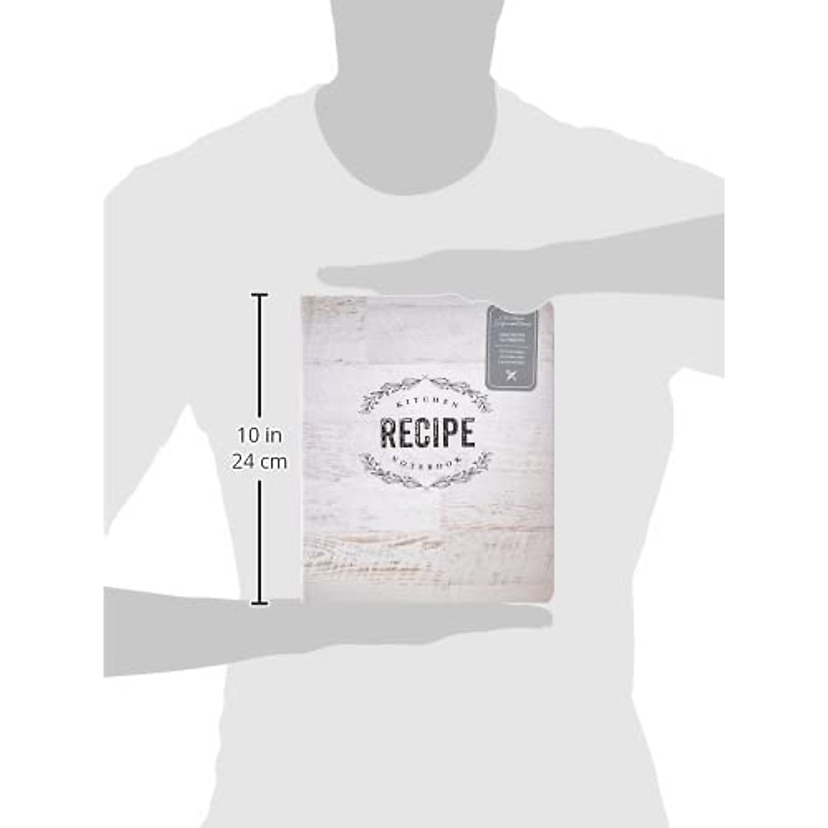 C.R. Gibson Wood Panel Rustic Spiral Recipe Journal, 100 Pages, 7.25" x 9" (QMR-18687)