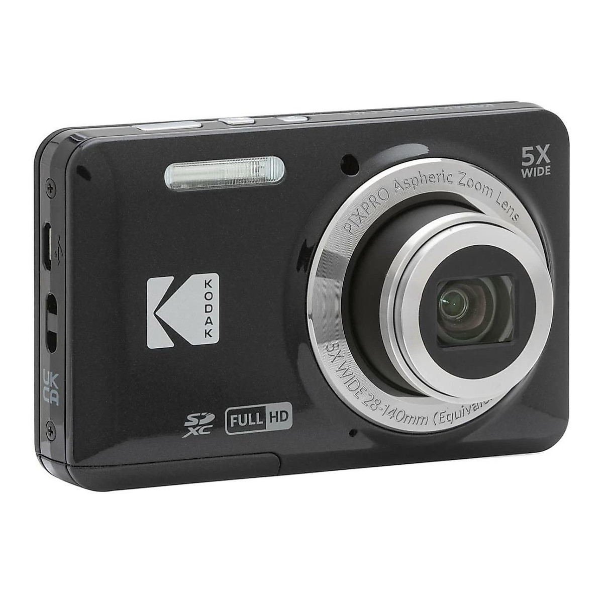 Kodak PIXPRO Friendly Zoom FZ55 Digital Camera (Black) Bundle with Case for Compact Point and Shoot Cameras (2 Items)