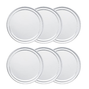 Norjac Wide-Rim Pizza Pan, 10 Inch, 6 Pack, Restaurant-Grade, 100% Solid Aluminum, Baking Pan, Oven-Safe, Rust-Free.