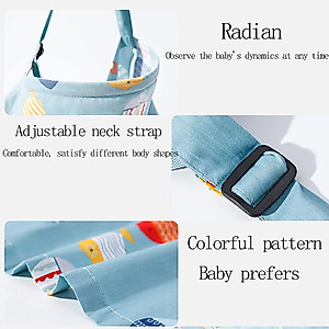 Breastfeeding Nursing Cover, Breast-Feeding Towel，Trcoveric Lightweight Breathable Cotton Privacy Feeding Cover, Nursing Apron for Breastfeeding - Full Coverage, Adjustable Strap (White)