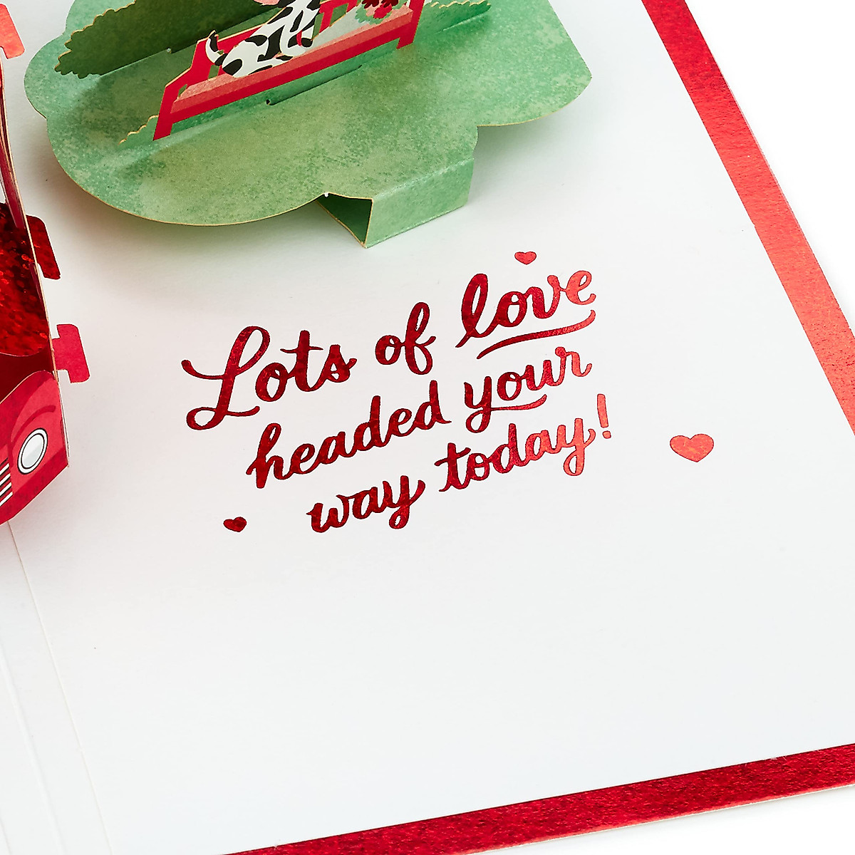 Hallmark Signature Paper Wonder Pop Up Valentines Day Card (Vintage Red Truck)