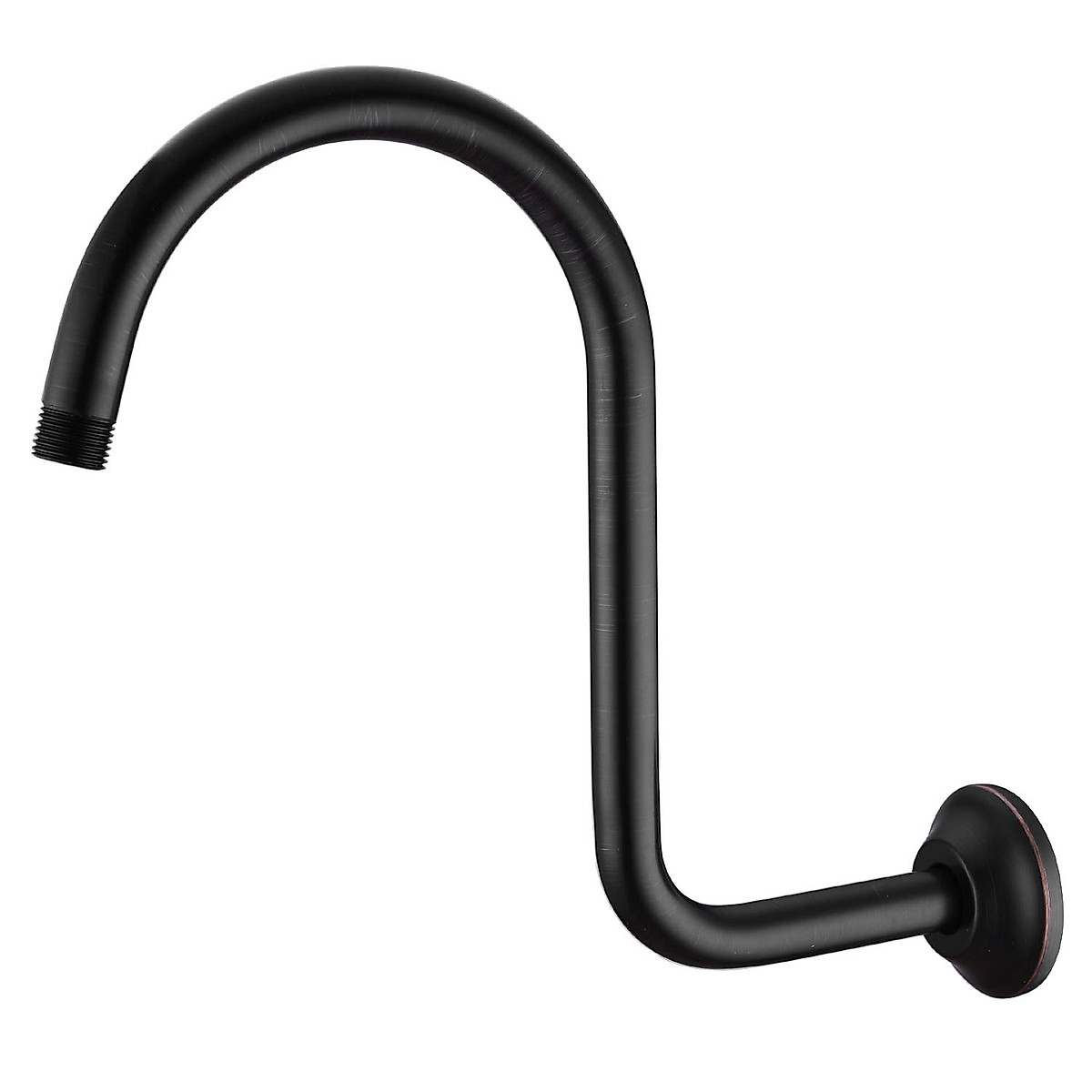 BESTILL 13 Inch S Shape Shower Head High Rise Extension Shower Arm and Flange, Oil Rubbed Bronze