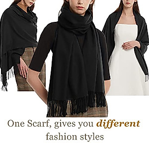 FURTALK Womens Pashmina Shawl Wraps Cashmere Feel Winter Scarf Soft Warm Blanket