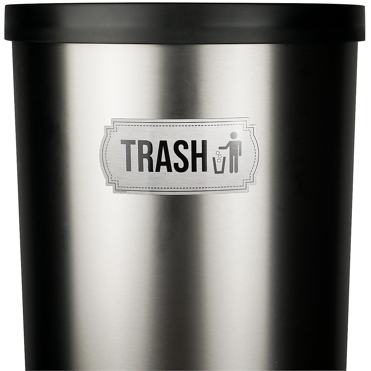 Recycle and Trash Magnets for Kitchen Cans and Recycling Bins, Dual Trash and Recycle Magnet for Garbage Can Logo Symbol, 2 Magnetic Sticker Adhesives, 6.5x3 Inch Elegant Design Home Outdoor Waste Bin